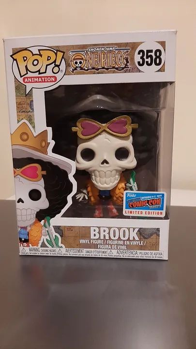 Funko pop One Piece Brook #358 NYCC selo presencial comic con 2018 ...