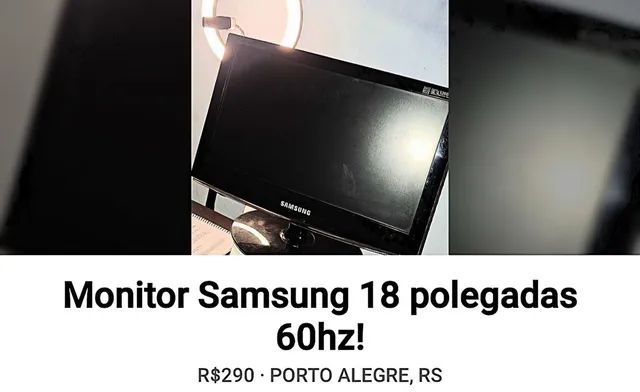"monitor samsung 18 polegadas" no Brasil