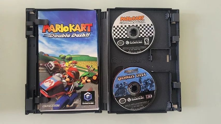 mario kart double dash gamecube com disco de bonus, completo com ...