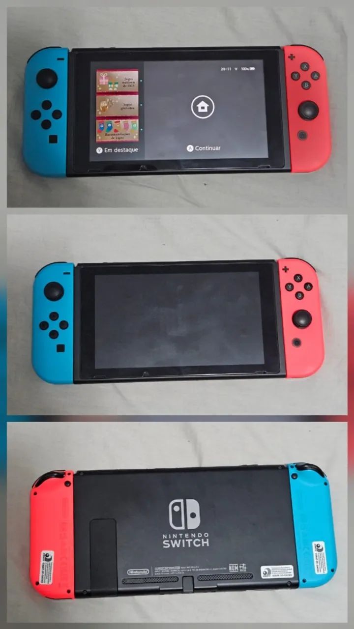 Nintendo Switch V2 Completo + Pro Controller Original + Acessórios ...
