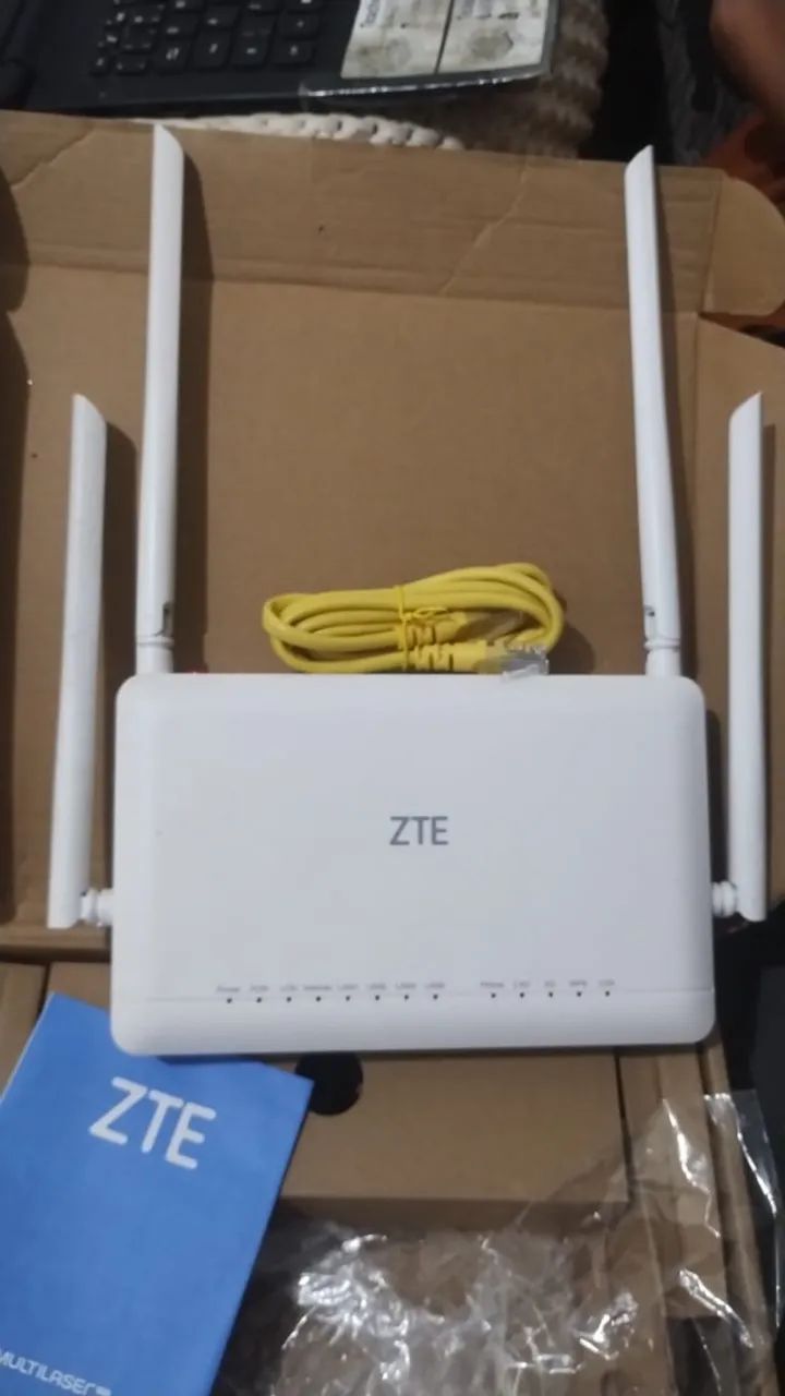 Modem Roteador Gpon Ont Zte F6600 Wi-fi 6 Usadas Nf Branco ...