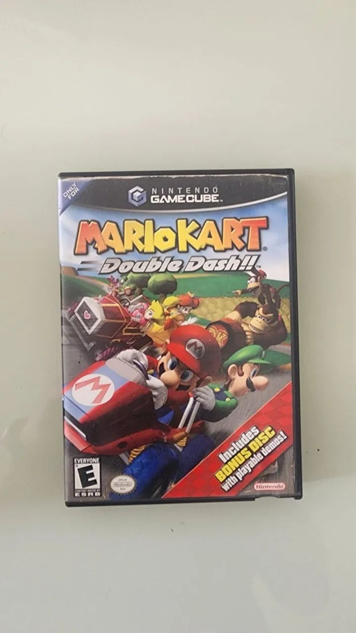 mario kart double dash gamecube com disco de bonus, completo com ...