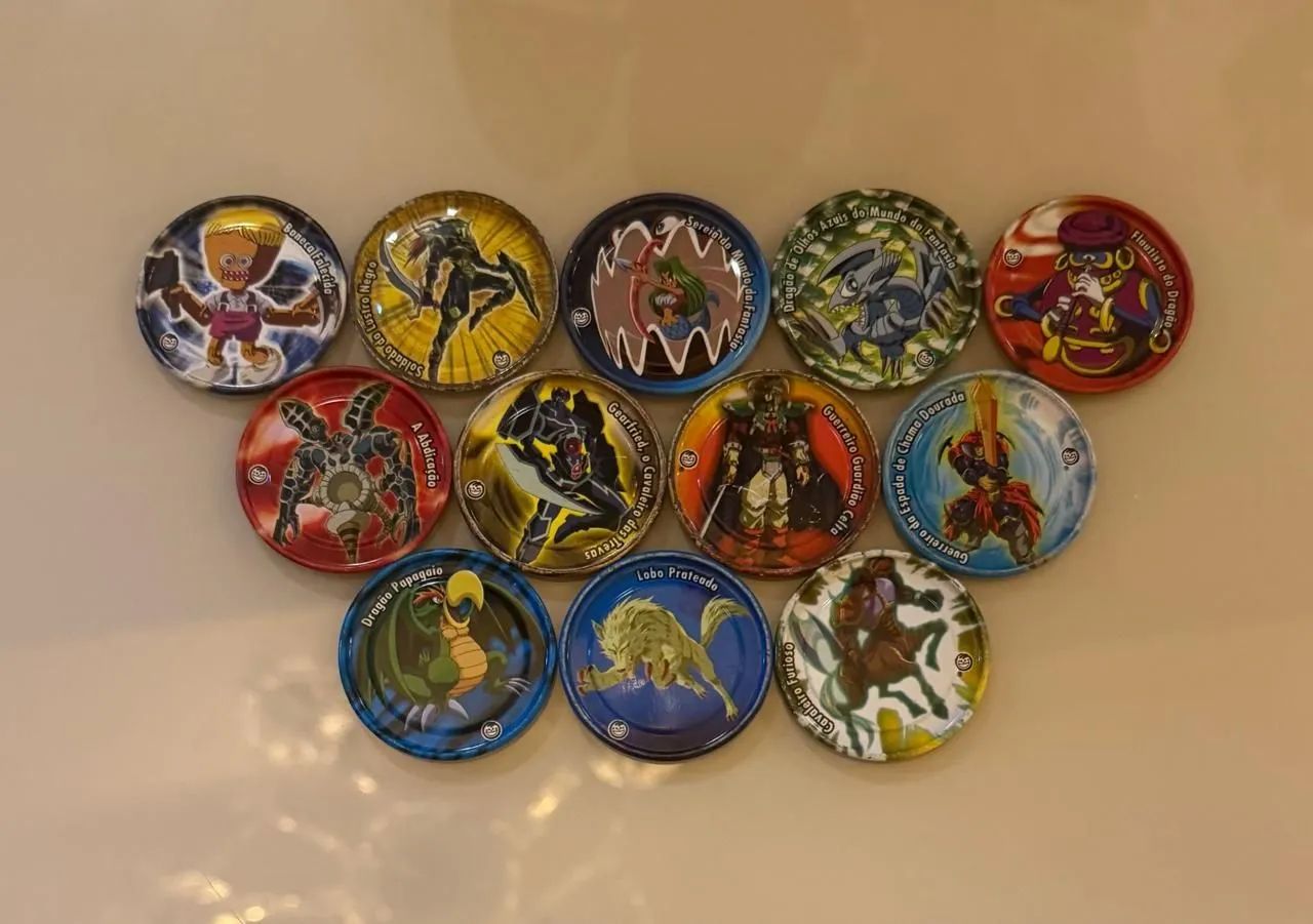 LOTE TAZOS TITANIUM E METAL ELMA CHIPS E SUPER SPINER - Peças e ...