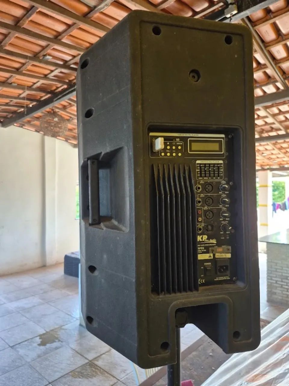 Caixa Amplificada Ativa c/ tripé Skp Sk-5-peq Preta Cor:Preta ...