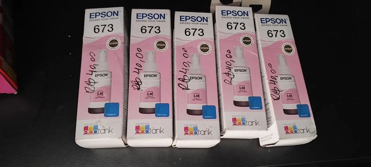5 Cartuchos de tinta Epson 673 LM - Novos - Periféricos e Acessórios de ...