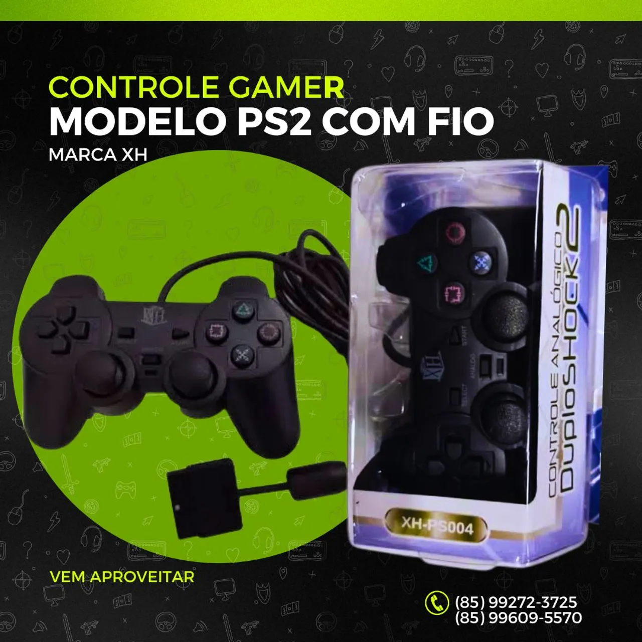 "controles de ps2 original" - Consoles de Vídeo Game no Brasil