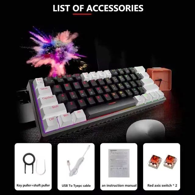 Teclado Mecânico Mucai MK61 HW - Mini 60% (61 Teclas) - Periféricos e ...