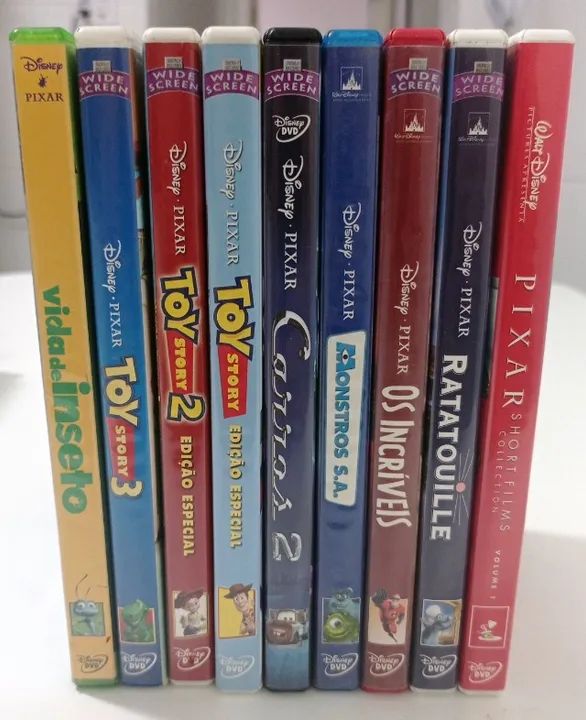 DVD Coleção FIlmes Pixar - 9 filmes Toy Story, Monstros SA. Vida de ...