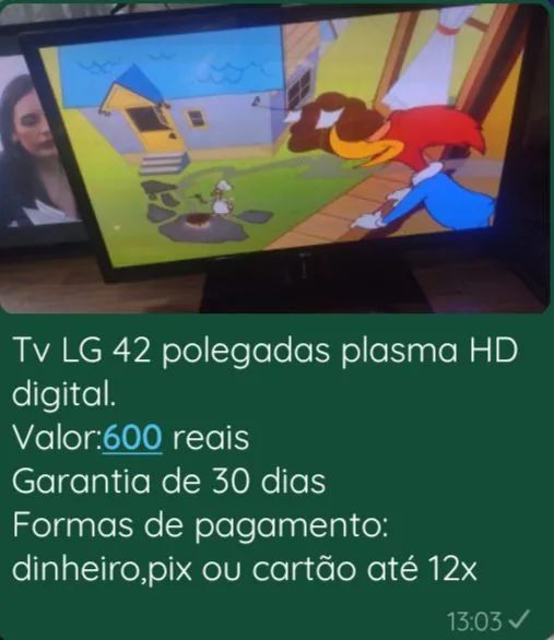 TV LG 42 polegadas Plasma HD - TVs - Mathias Velho, Canoas 1366482855 | OLX