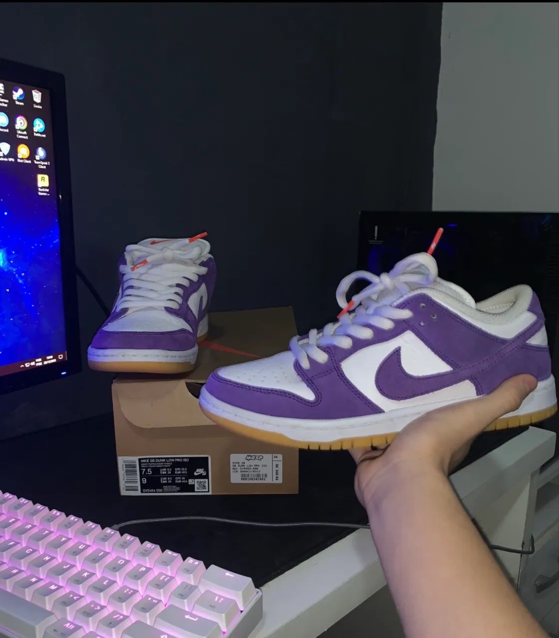 Nike SB Dunk Low Pro ISO Orange Label Court Purple - Calçados - Cristo ...