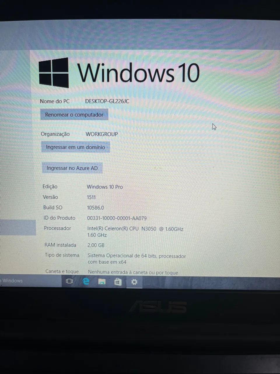 "notebook asus 2 polegadas" - Notebooks no Brasil