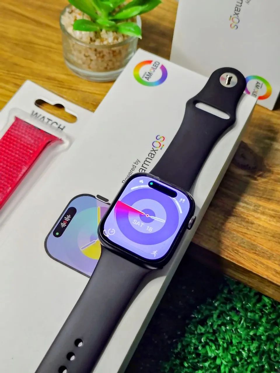 Smartwatch W99 com tela AMOLED 45mm + Brindes Grátis - Smartwatches ...