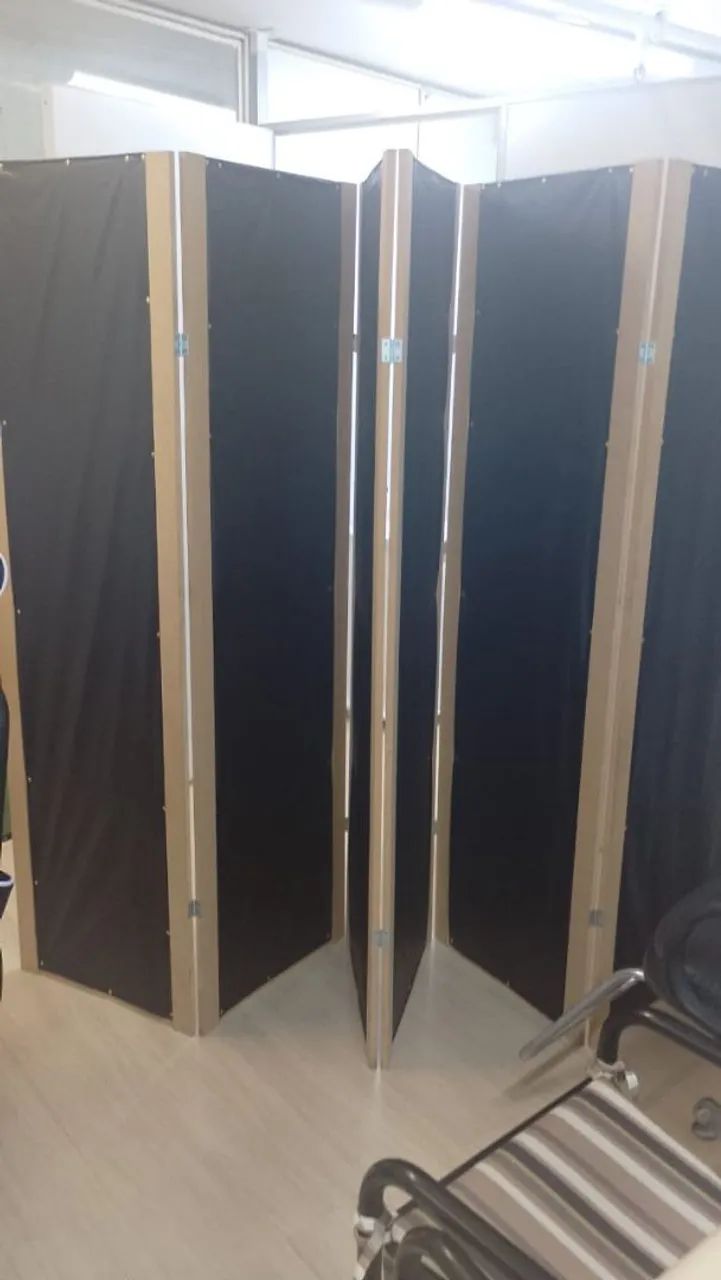 Biombo 6 Folhas em Madeira - Ótimo Estado - Móveis Para Organização ...