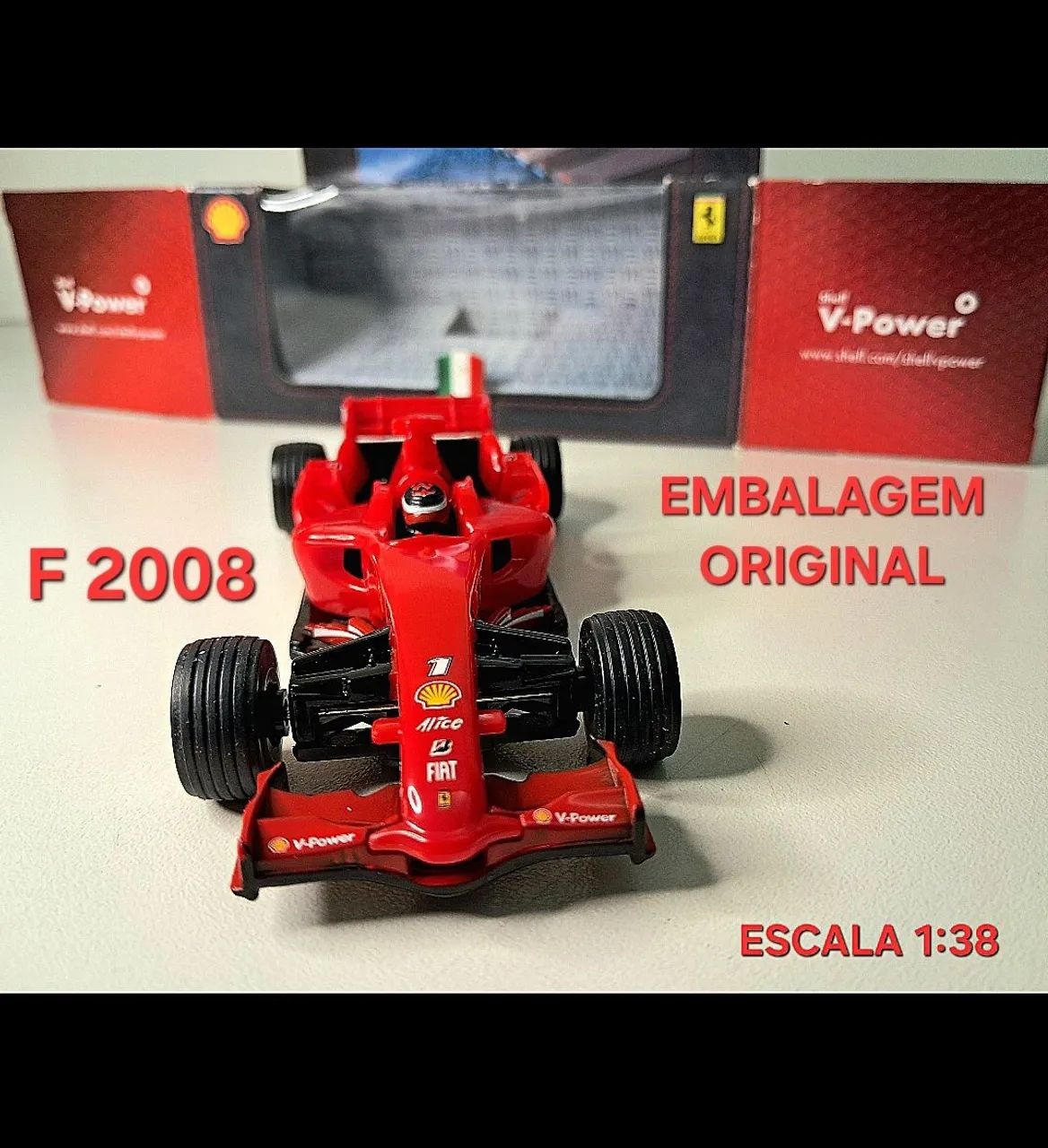 MINIATURA FERRARI F1 F2008 COLEÇÃO 1:38 SHELL V-POWER HOTWHEELS ...