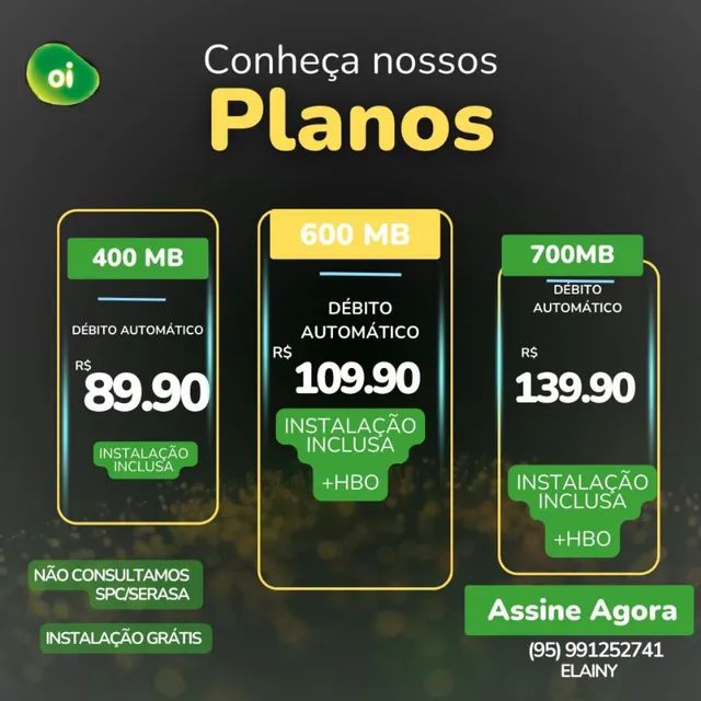 "planos de internet da oi" no Brasil