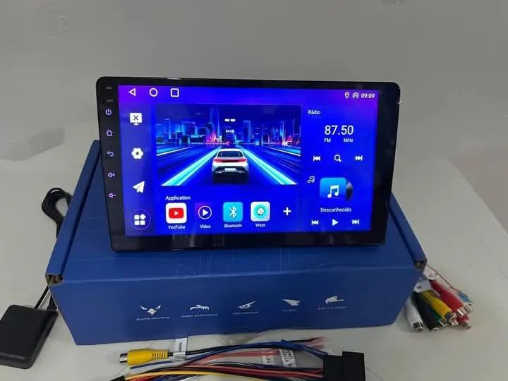 Multimídia 9P 4ram 64g android carplay YouTube wifi Waze Netflix ...