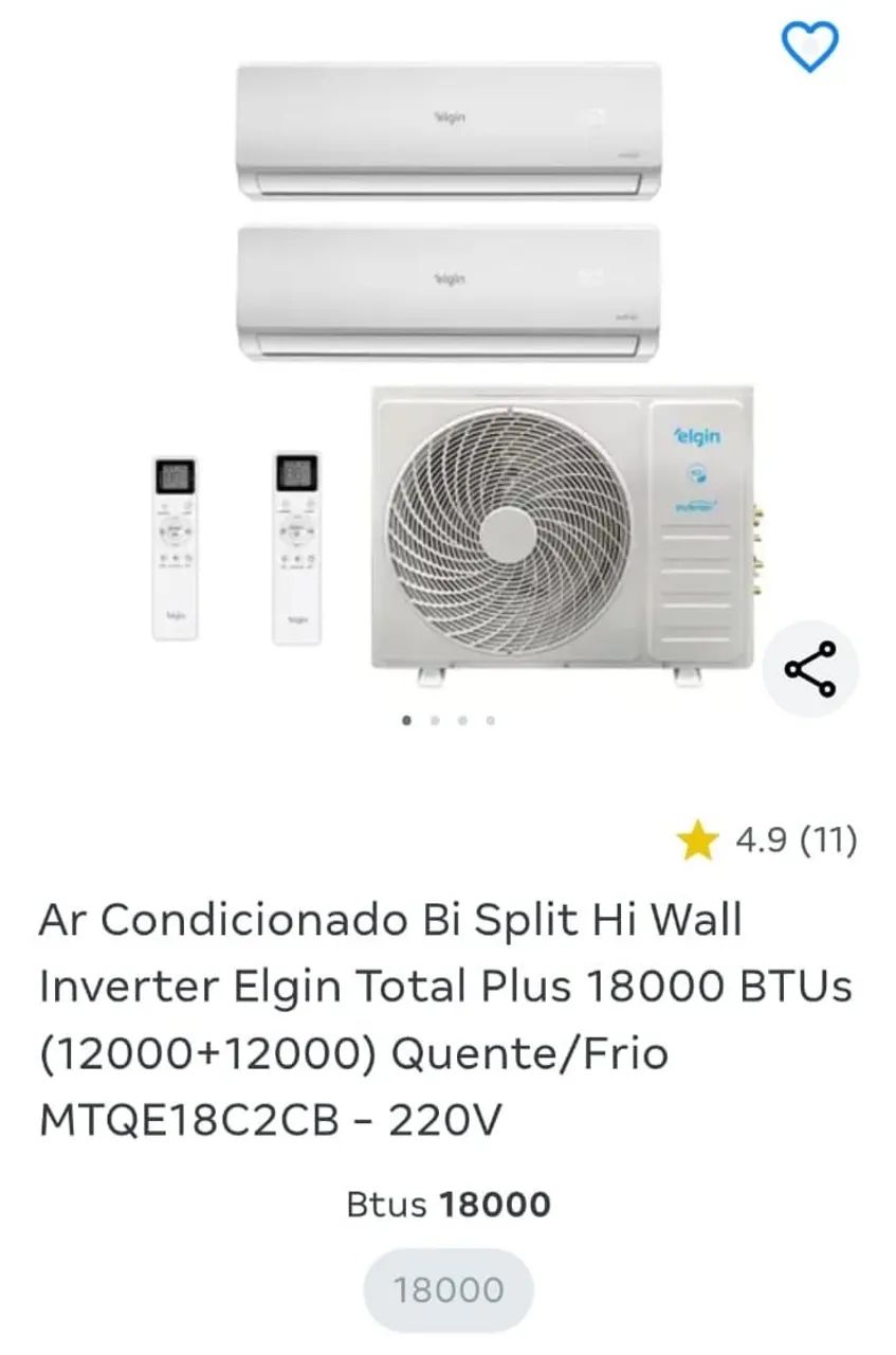 Venda de Bi Split Hi Wall inverter - Ar-condicionados - Umarizal, Belém ...