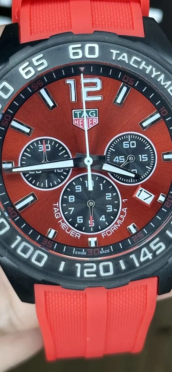 Relógio TAG HEUER FORMULA 1 PULSEIRA VERMELHA FUNCIONAL - Acessórios ...