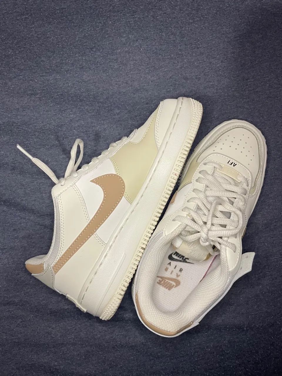 Tênis Nike Air Force 1 shadow Bege/Branco - Calçados - Capoeiras ...