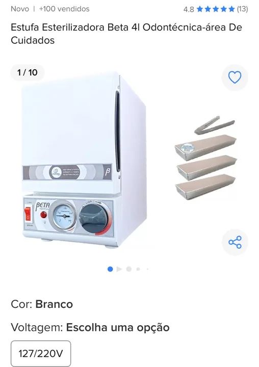 Estufa Esterilizadora Beta 41 Odontológica - Equipamentos Médicos e ...