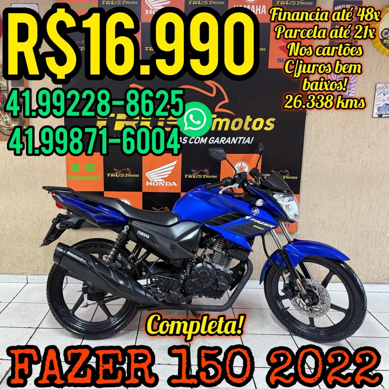 Motos YAMAHA FAZER 2022 no Brasil