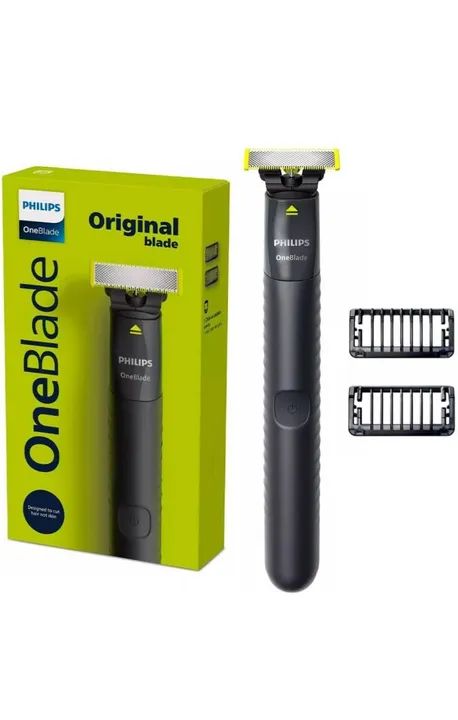 Barbeador aparador e raspador OneBlade Philips QP1424/10 com 2 Pentes ...