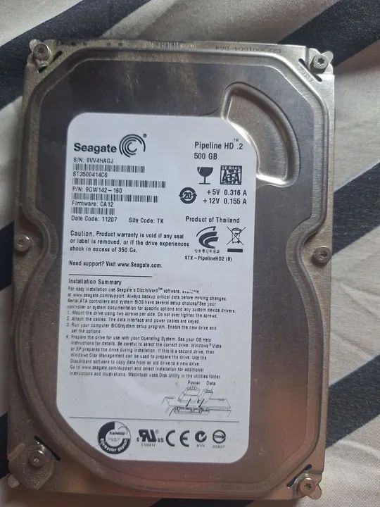 HD Seagate Pipeline HD 2 500GB SATA 2 5900RPM