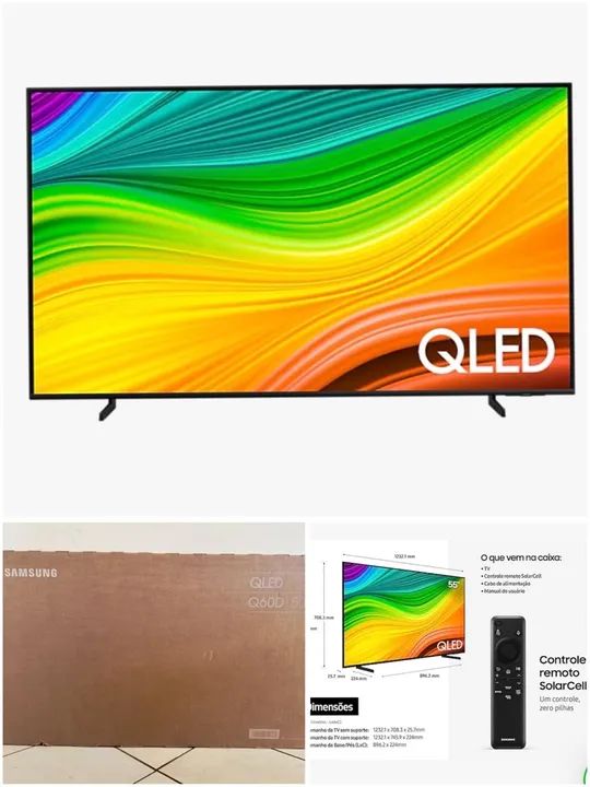 Samsung Smart TV 50" QLED 4K Q60D 2024, Modo Game, Tela sem limites ...