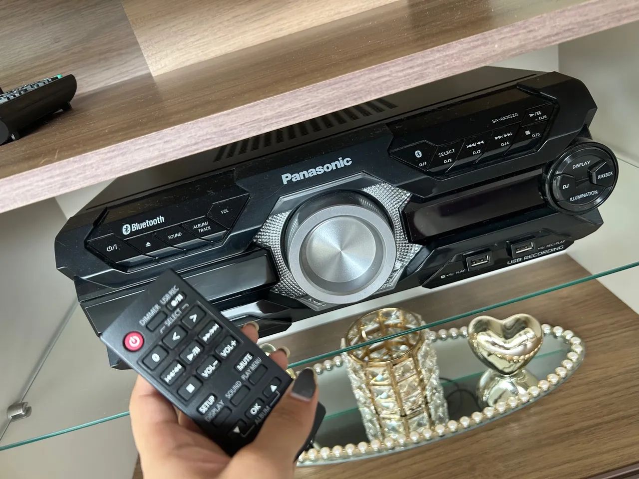 Mini System Panasonic SA-AKX520 com Bluetooth, USB e DJ - Potência e ...