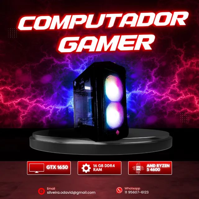 PC Gamer Completo Ryzen 5 4500 + GTX 1650 - PRONTO PARA USO ...