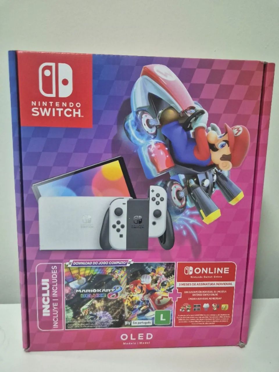 Nintendo Switch Oled, desbloqueado, cartão 128gb e jogos. - Consoles de ...