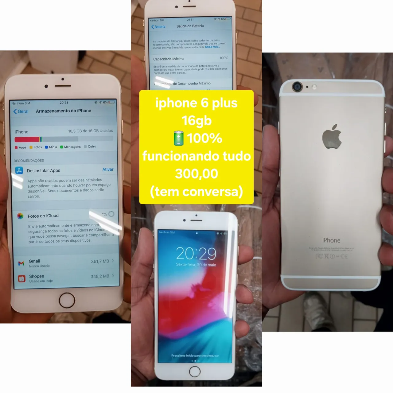 "iphone 66 plus" - Celulares Usados, seminovos e Novos no Brasil