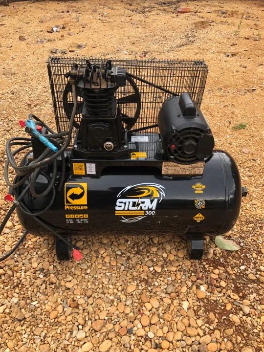 Compressor Pressure Storm 300 100 Litros 140 Libras 2 cv Monofásico ...