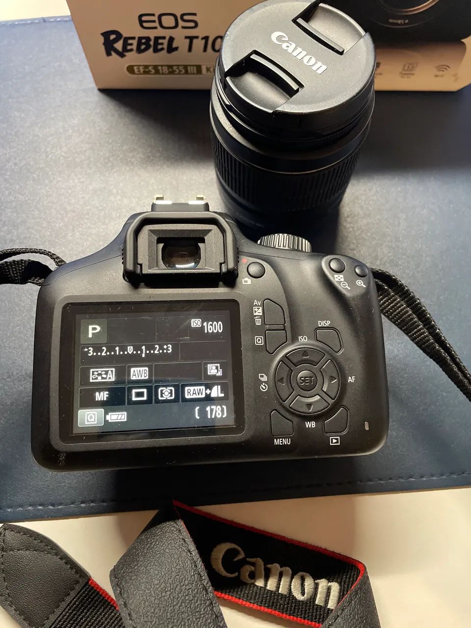 Câmera canon EOS rebel t100 lente do kit ef-s 18-55 - Câmeras e ...