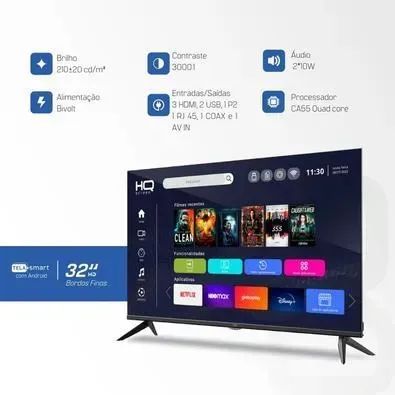 Smart TV LED HQ 32 Polegadas HD, Wi-Fi, HDMI - HQTVS32 (semi nova) - TVs - Centro, Belo ...
