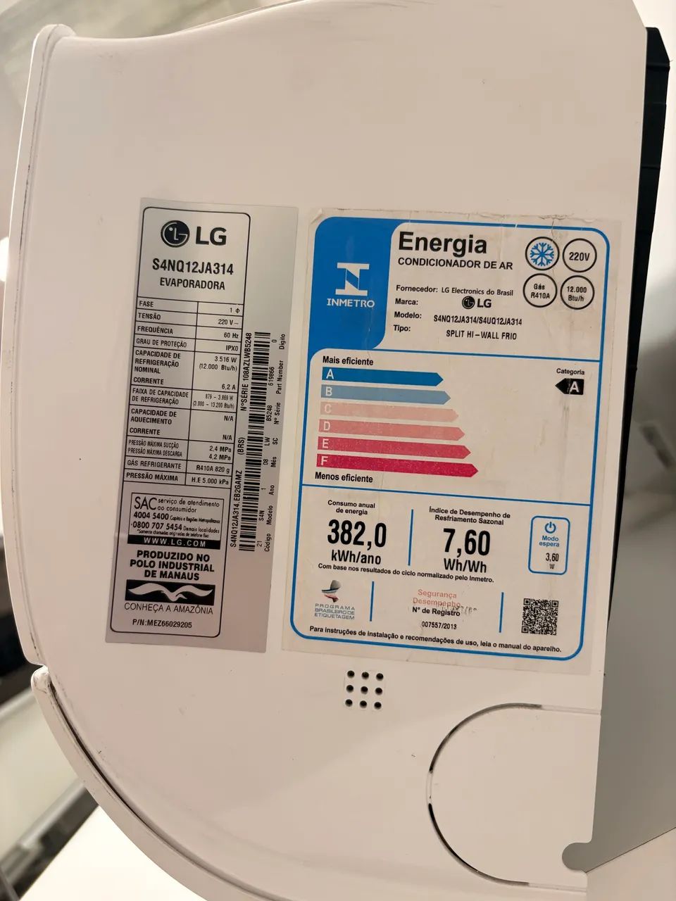 Evaporadora Ar Condicionado Split Dual Inverter LG 12000 BTUs Wi-Fi ...