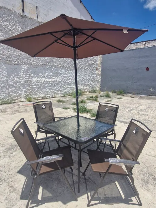 "conjunto de mesa com guarda sol" no Brasil
