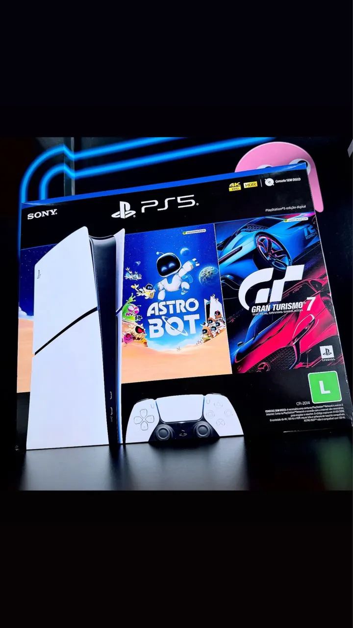 PlayStation 5 Midia Digital + Astro Bot e Gran turismo LACRADO ...