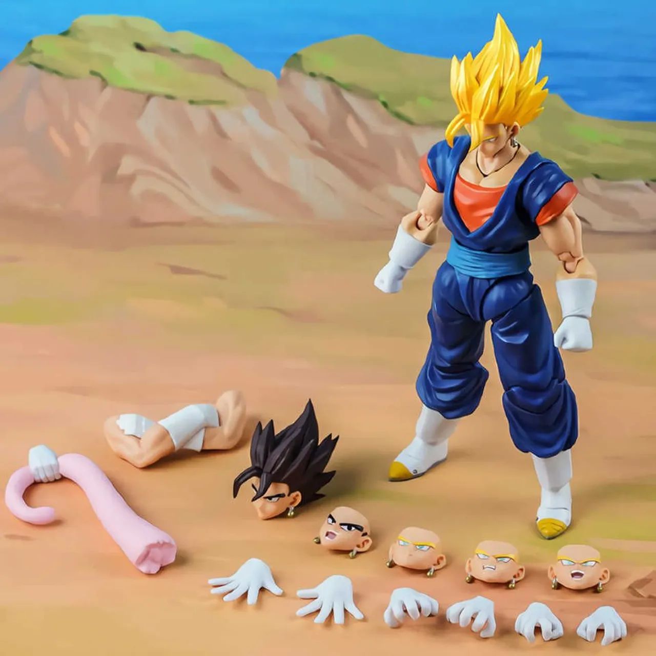 Vegetto Vegito S.h Figuarts Df Demoniacal Fit + Kit Ssj Blue e Espada ...