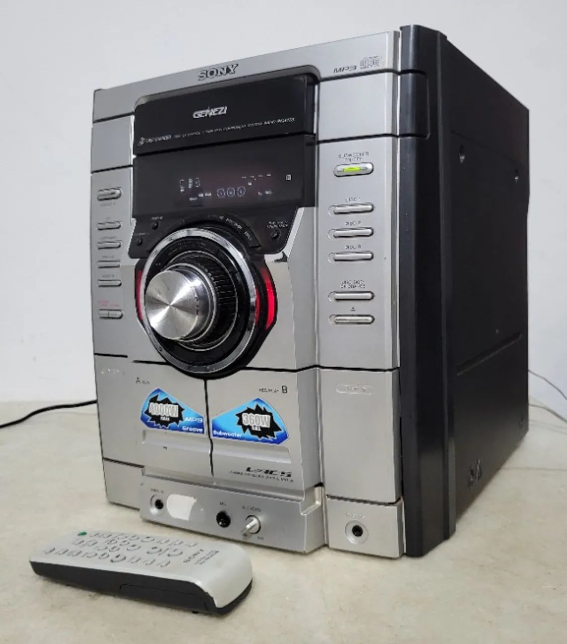 Aparelho De Som Mini Hi-fi System Sony Mhc-rg475s Genezi Prateado 110 ...