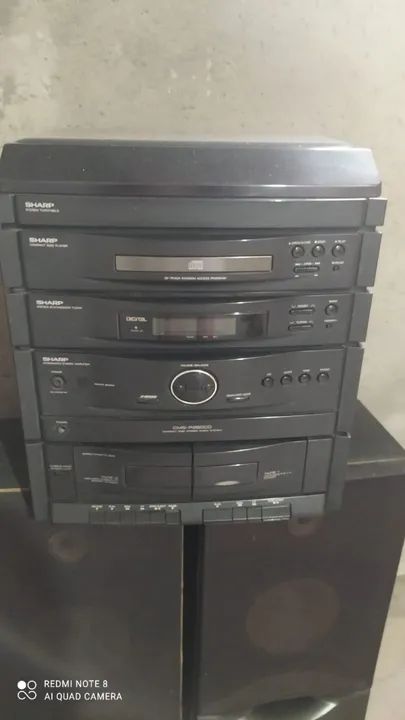 Conjunto De Som Sharp 4 X 1 - Cms-r260cd - C/ T.disco+cd+cx+fm (Usado ...