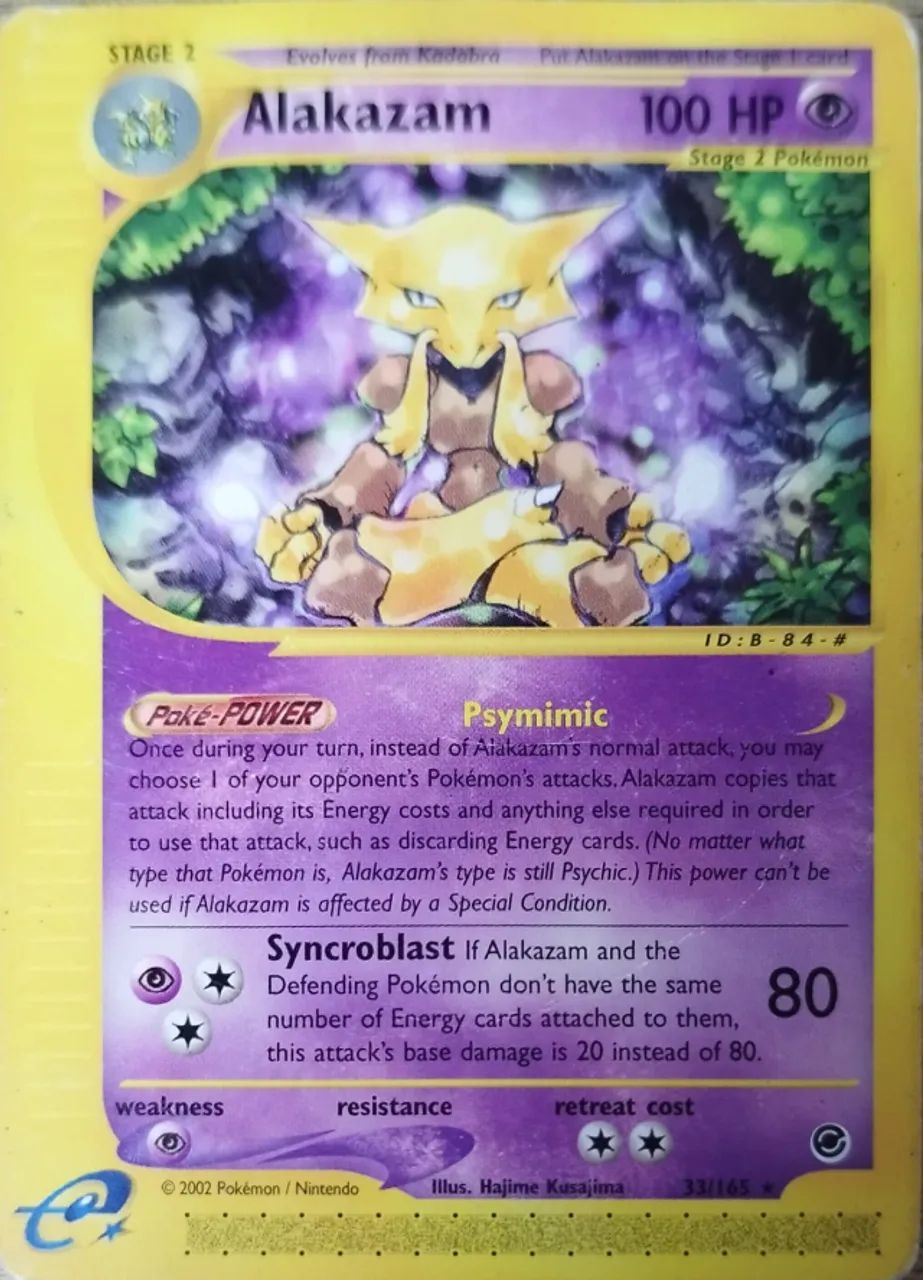 Pokémon TCG - COMBO ALAKAZAM: Abra (69/123)-Port-2008; Alakazam (33/165 ...