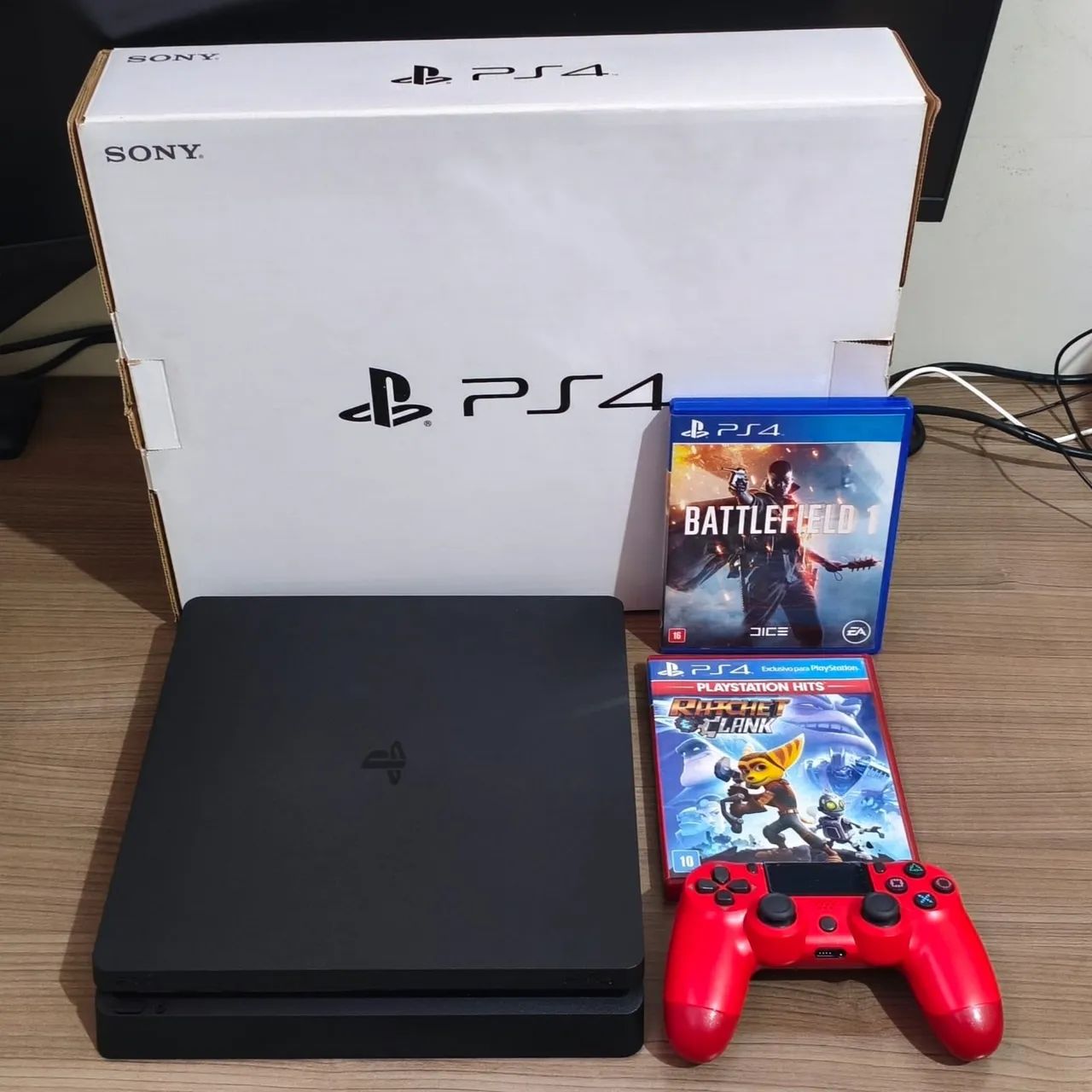 ? PS4 SLIM 500GB - COMPLETO - Consoles de Vídeo Game - Vila Aparecida ...