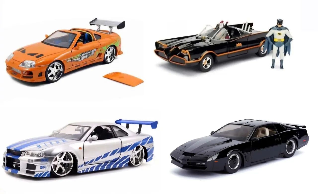 Lote 4 Miniaturas Supra Skyline Knight Rider Batmóvel Jada 1/24 ...