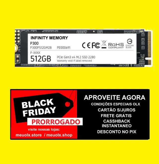 Ssd 512gb infinity memory P300 M.2 2280 Nvme Pcie Gen 3x4 P300p512gm28 - Armazenamento ...
