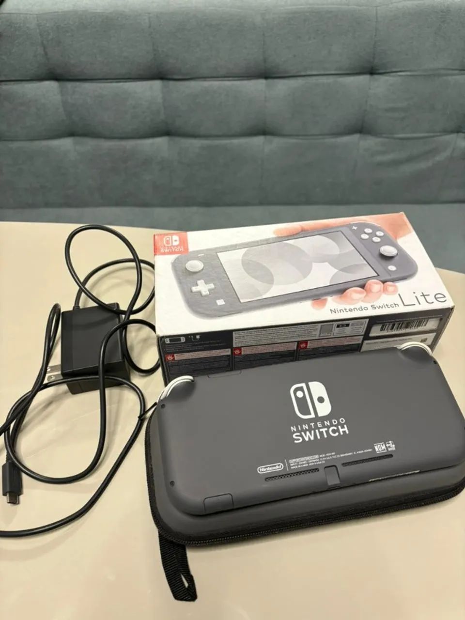 Nintendo Switch Lite Cinza + Case + SD 256gb Perfeito estado - Consoles ...