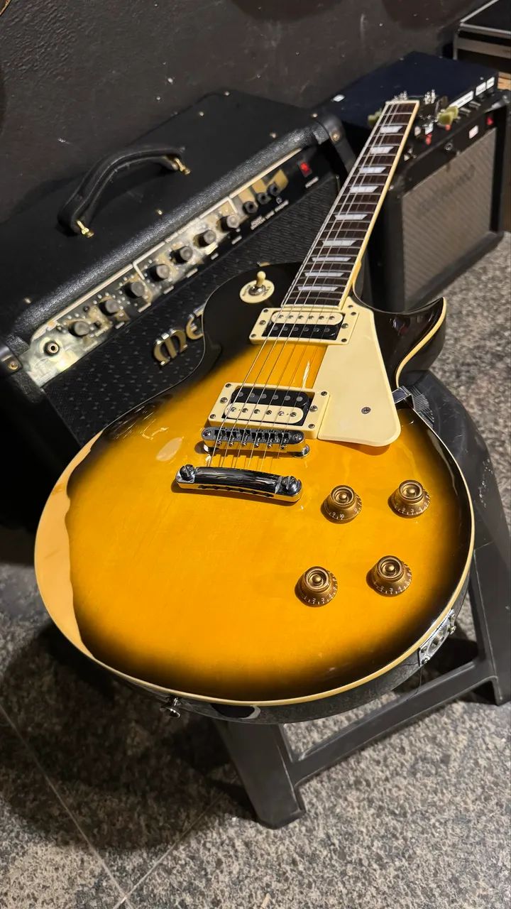 Guitarra Les Paul com 2 Malagoli, tarraxa com trava, braço colado ...