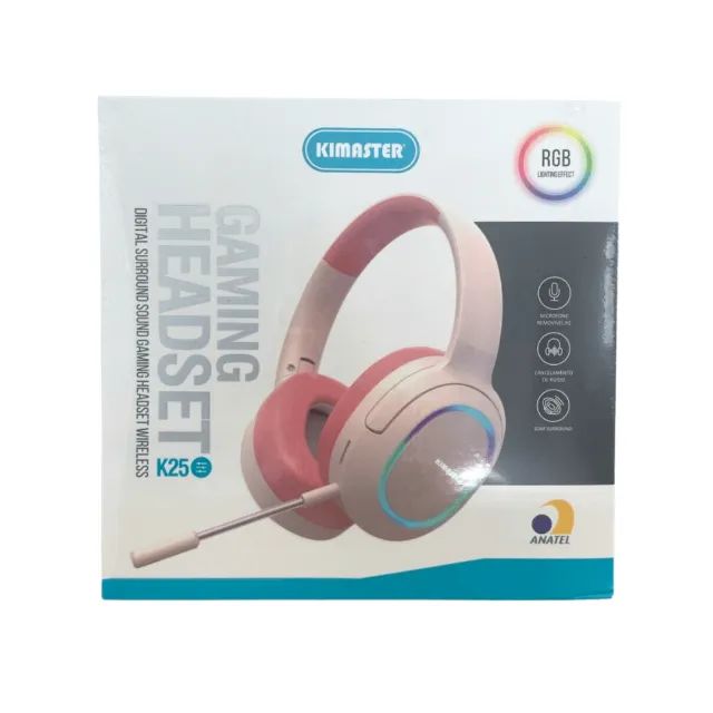 Headset Gamer Bluetooth Com Microfone RGB K25 - Kimaster cod: 3965 ...