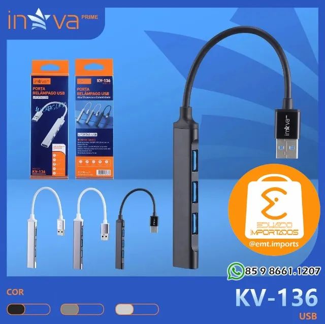 Hub 4 Portas USB 2.0 Inova KV-136 - Periféricos e Acessórios de Computador - Vila Velha ...