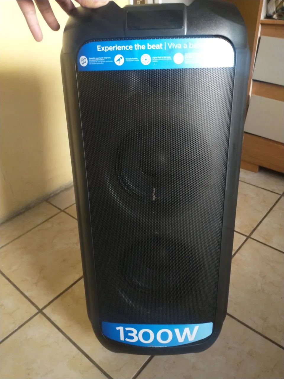 Caixa de Som Philips Party Speaker, 1300 W RMS, Bluetooth, Karaokê ...